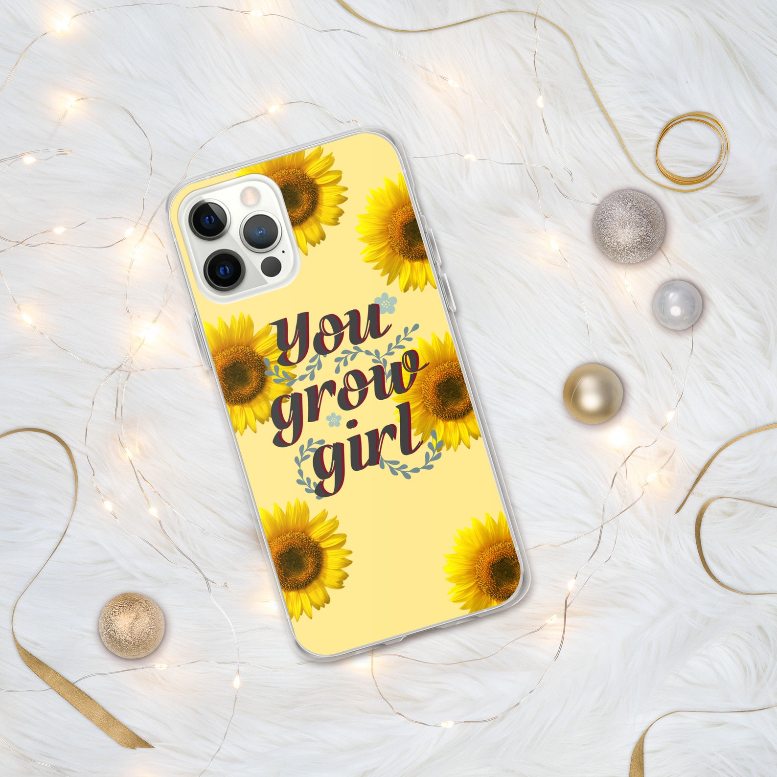 Sunflower Clear Case Yellow Sunflower Girls and Women Floral - Etsy