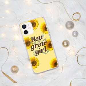 Sunflower Clear Case Yellow Sunflower Girls and Women Floral - Etsy