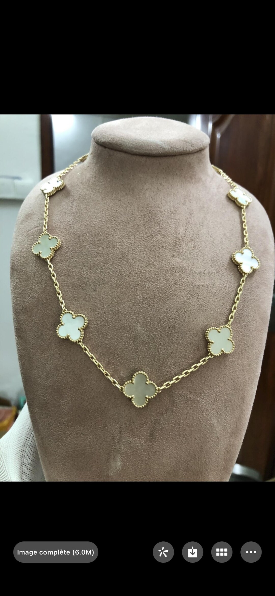 CUSTOM MADE Van Cleef and Arpels 10 Patterns Vintage Alhambra Necklace ...