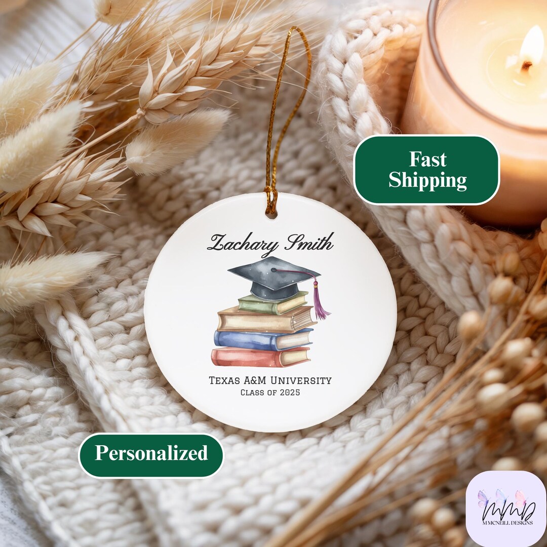 Personalized Graduation Christmas Ornament: Custom Name & Year - Etsy