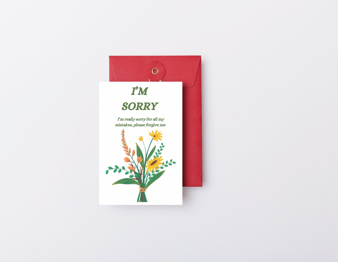 Buy Editable DIY Sorry Greeting Template Card for My Wife Digital ...