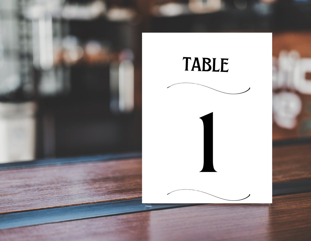 Business Table Number 1 to 25 Printable Green Color Template - Etsy