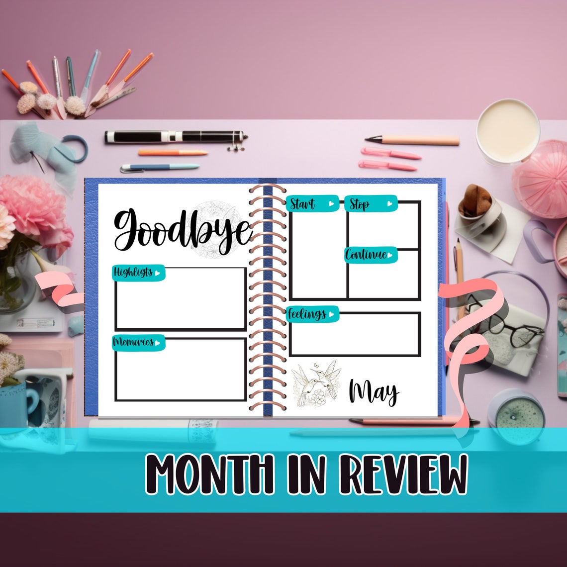 Undated Printable Bullet Journal, Pre-made Bullet Journal, Bullet ...