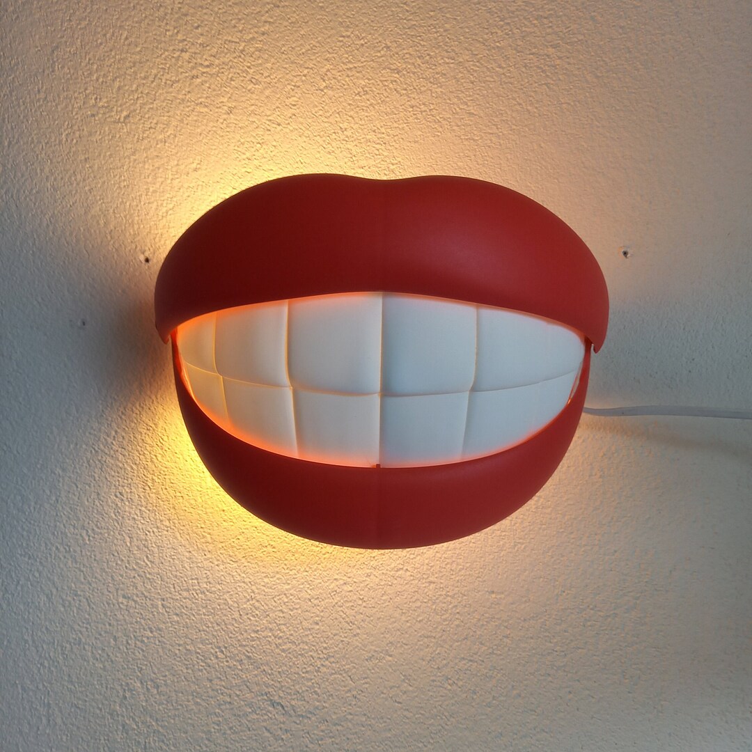 Vintage Design Ikea Flabb Lips Mount Teeth Pop Art Wall Lamp - Etsy