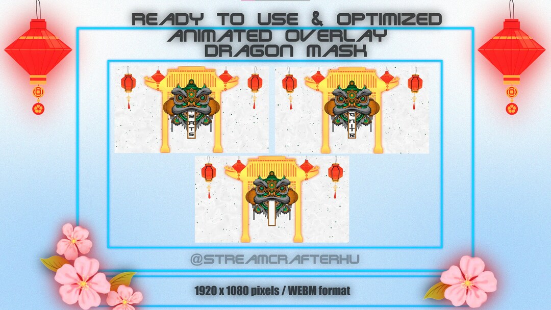 Animated Starting - DRAGON MASK | Twitch Starting Loop, OBS, Stream ...