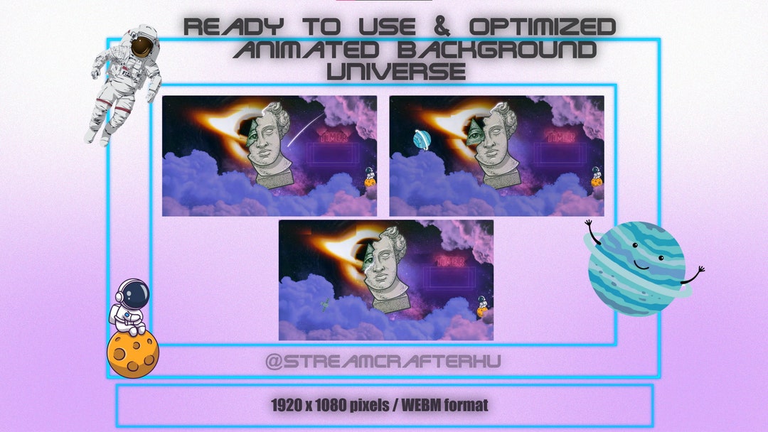 Animated Stream Starting Background - UNIVERSE | Twitch Starting Loop ...