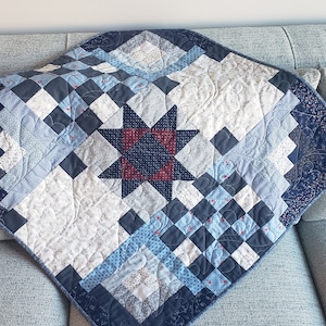 Blue Star Quilt - Etsy