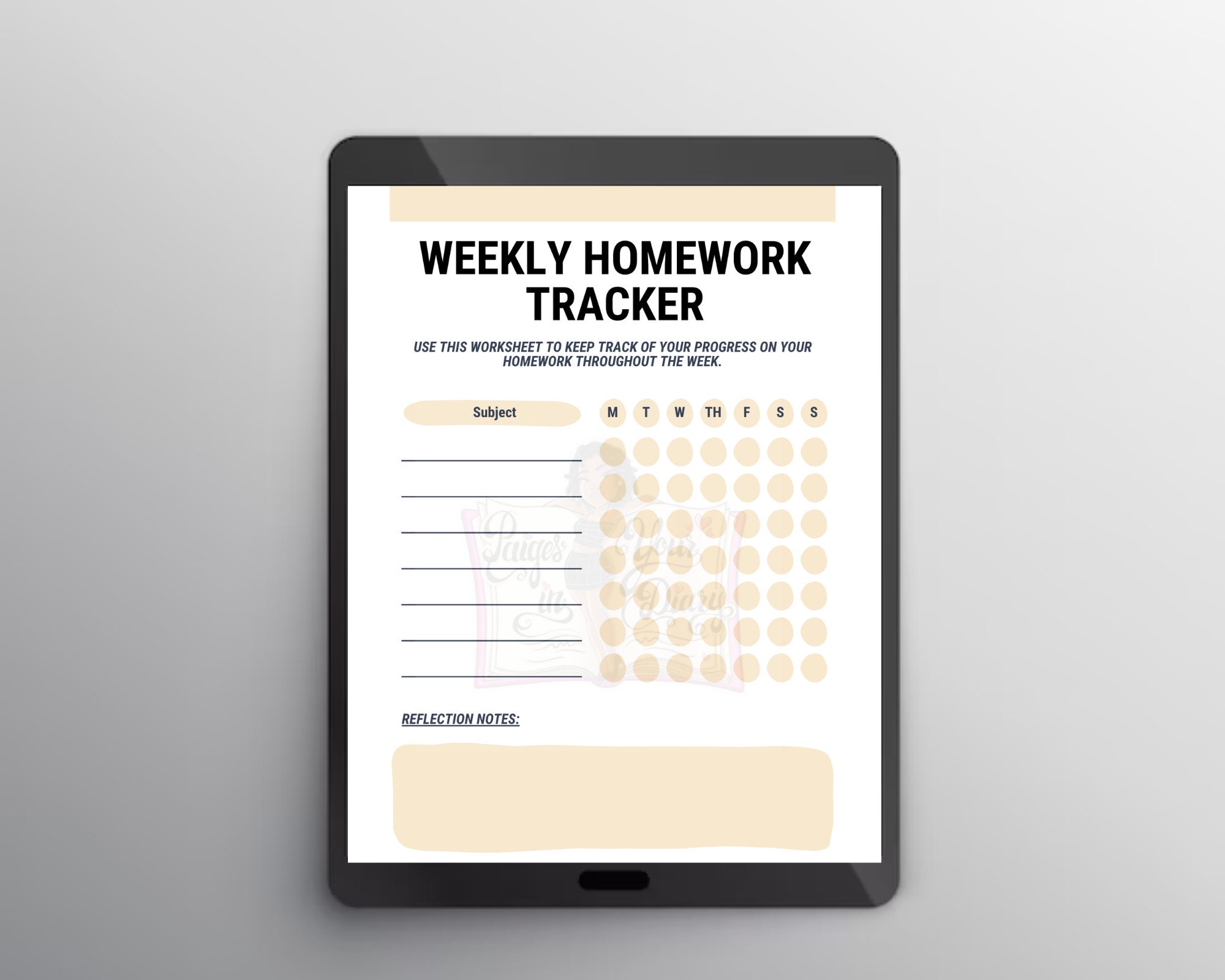 Homework Tracker for Kids |homework Log Printable | Printable Homework ...