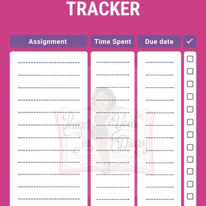Homework Log Printable | Homework Tracker for Kids | Printable Homework ...