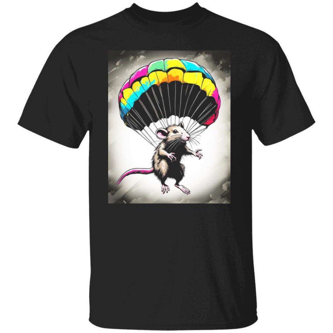 Banksy Style Parachute Rat Parachuting Skydiving Cool Funny - Etsy