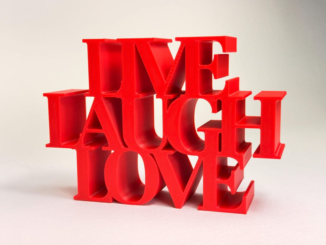 3D Printable “live Laugh Love” Décor - Etsy