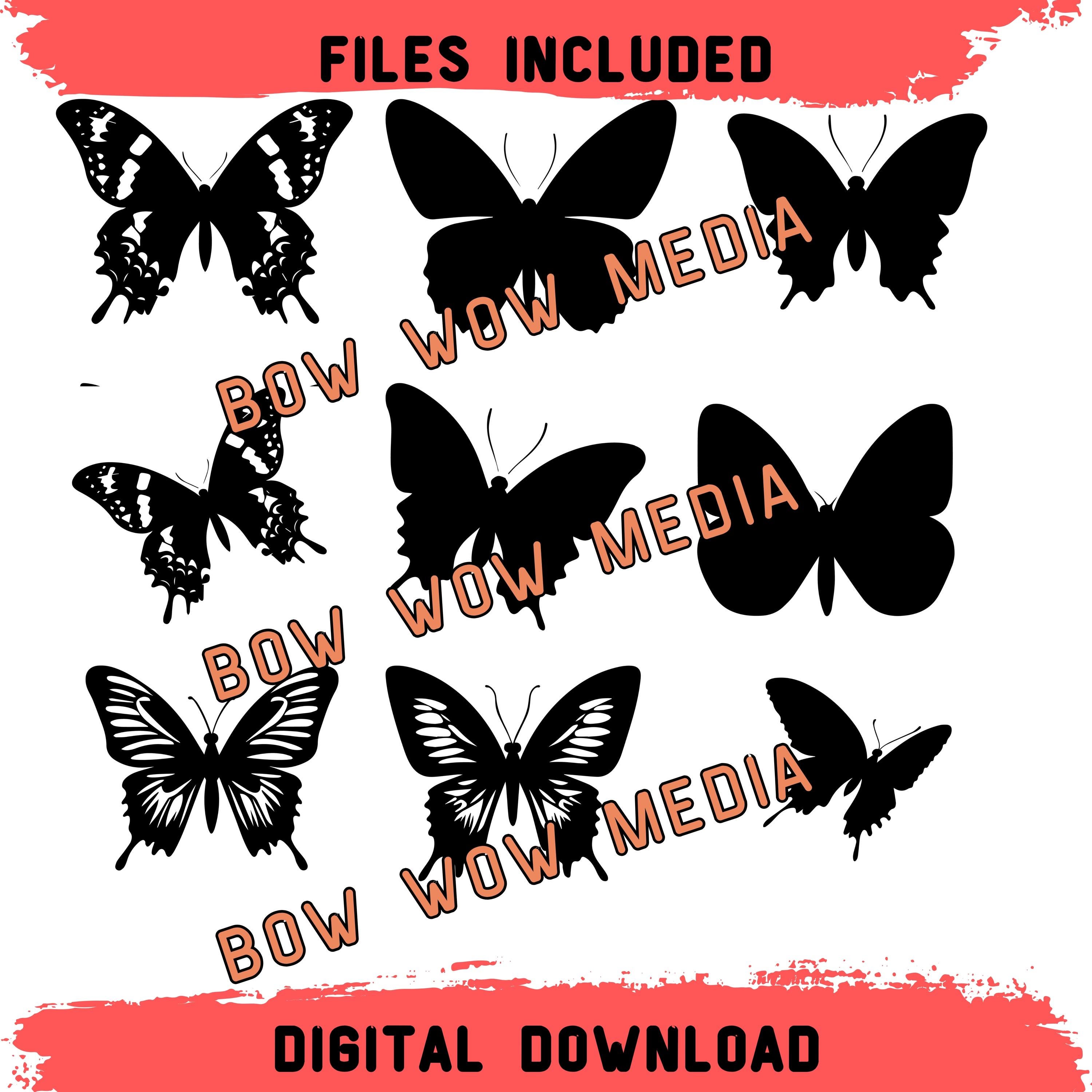 40 Butterfly Svg Clipart Bundle, Butterfly Silhouette, Svg Files for ...