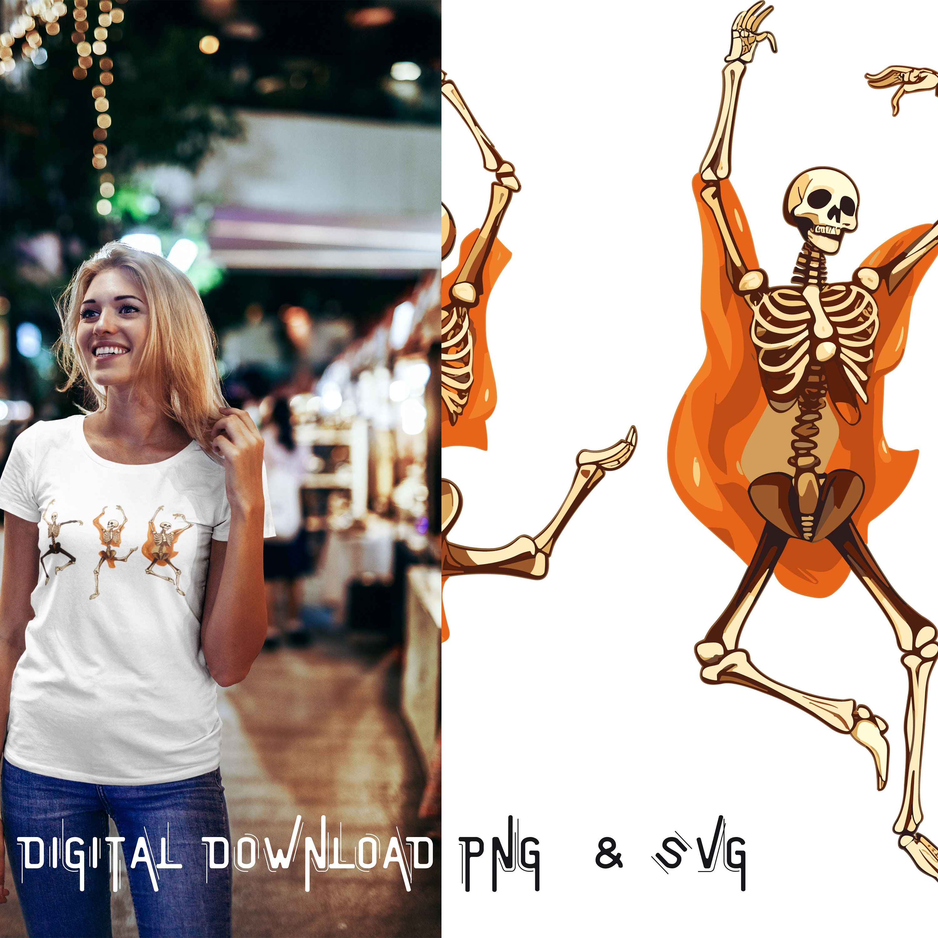 Skeleton SVG PNG, Funny Skeleton, Halloween SVG, Dancing Skeleton ...
