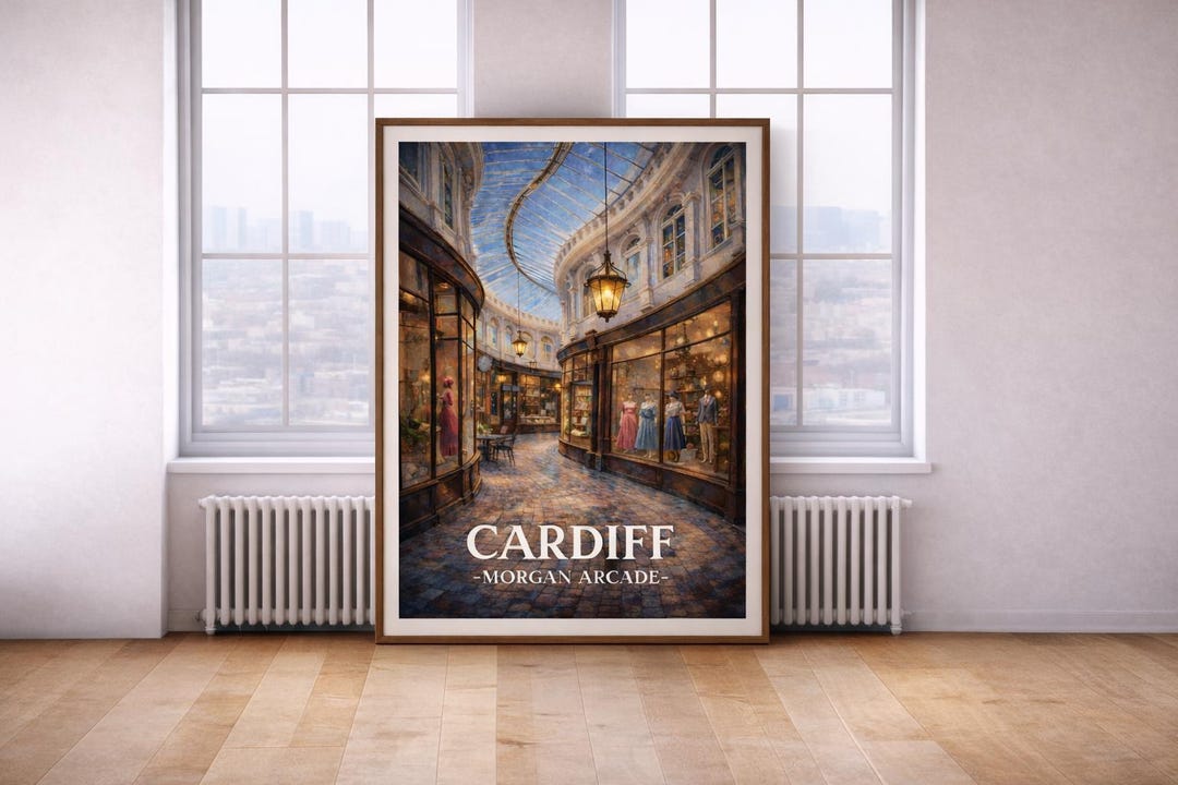 Cardiff Arcade Poster - Stunning Semi-glossy Art Print for Home Décor ...