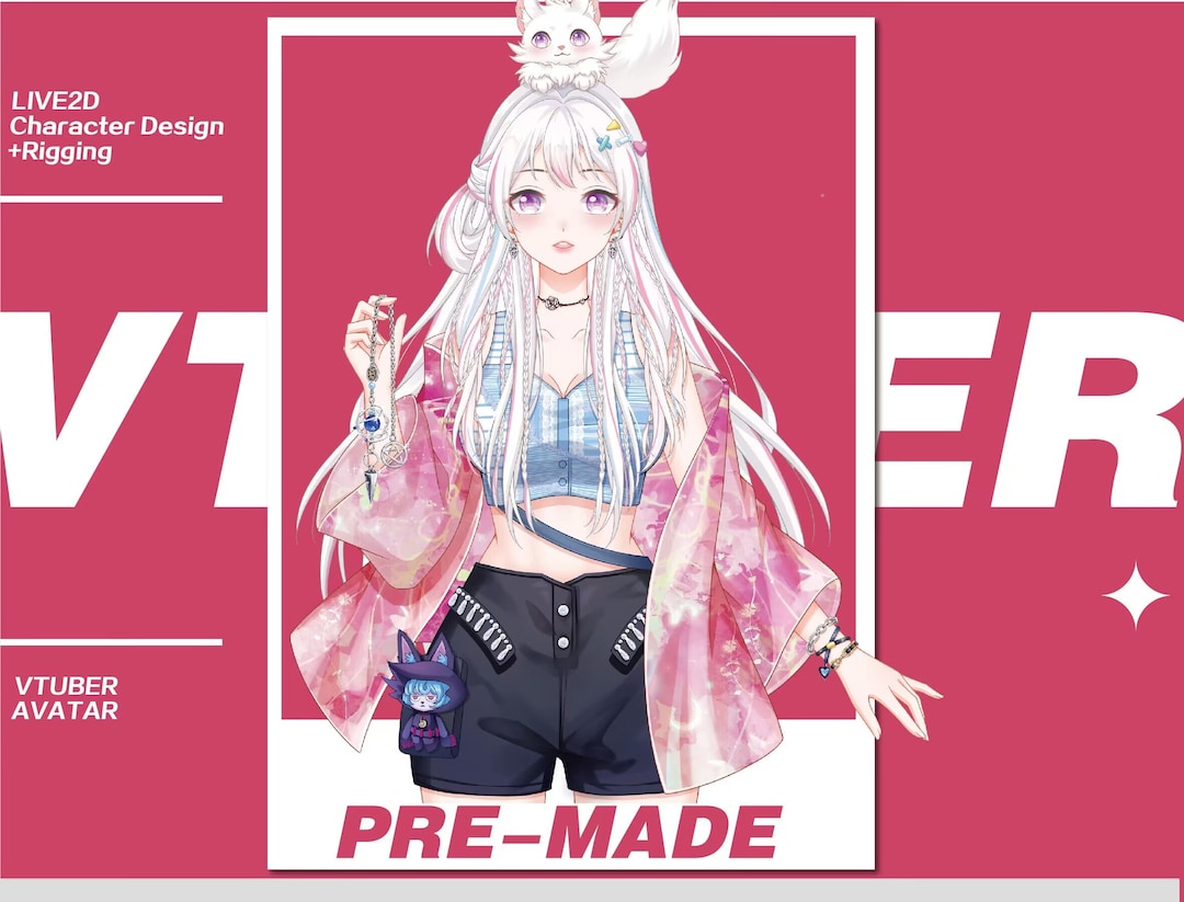 Live2d Model Premade/ Vtuber Design / Vtuber Room/live2d Model /vtuber ...
