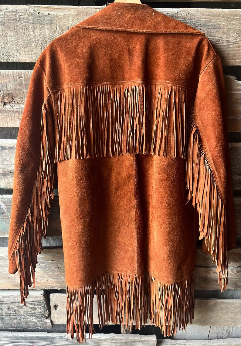 Vintage 1940's Suede Fringe Jacket - Etsy