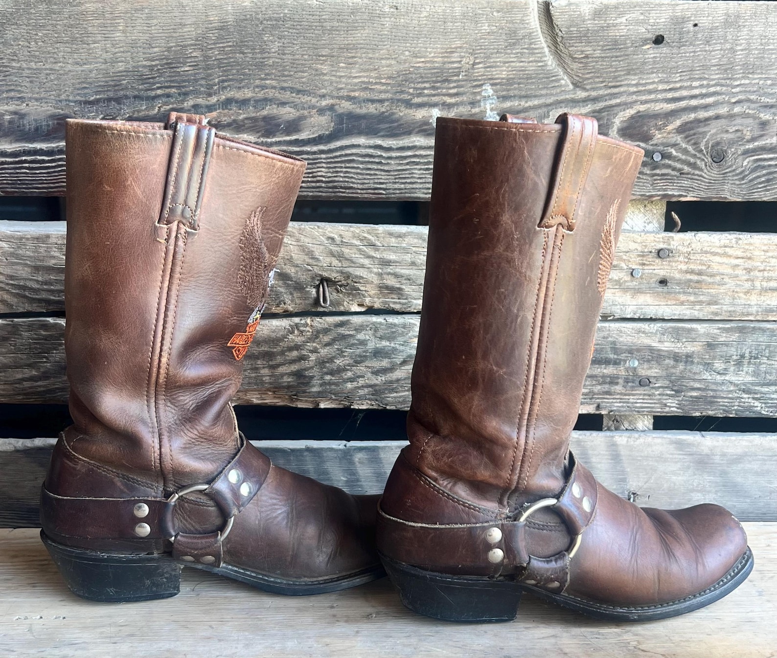 Vintage Harley Davidson Motorcycle Biker Cowboy Boots Sz 9 - Etsy