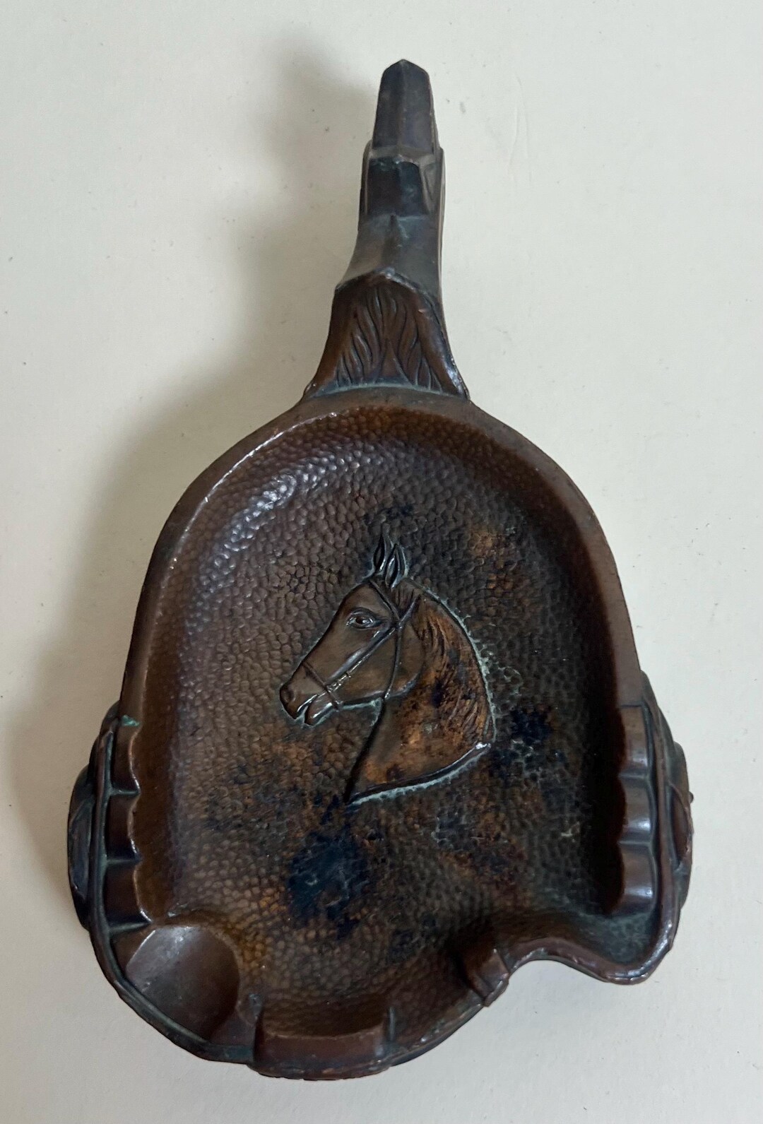 Vintage 50s Metal Horse Spur Ash Tray Pipe Holder Trinket Dish - Etsy