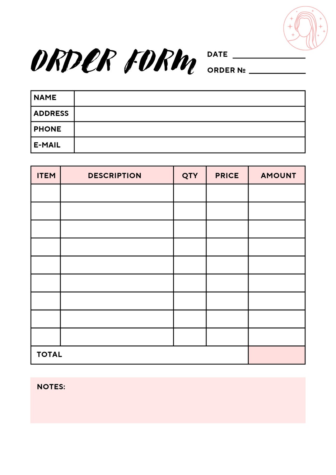 Hair Salon Intake Client Form, Client Intake Form, Small Business ...