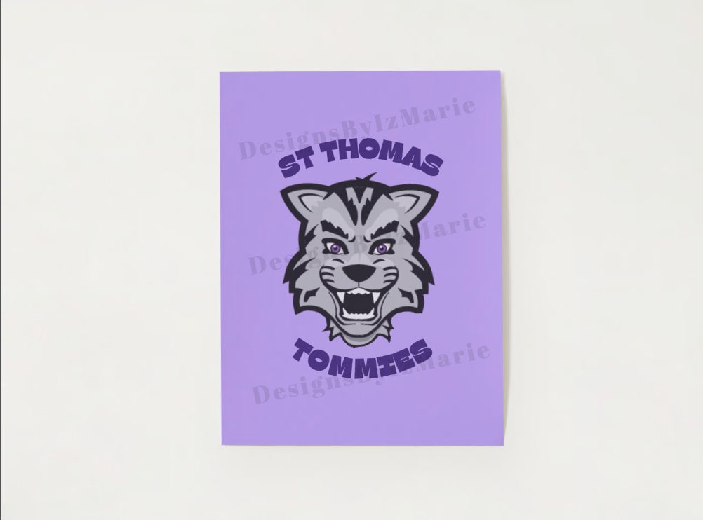 University of St Thomas, Tommie Mascot Wall Prints - Set of 2 - Etsy
