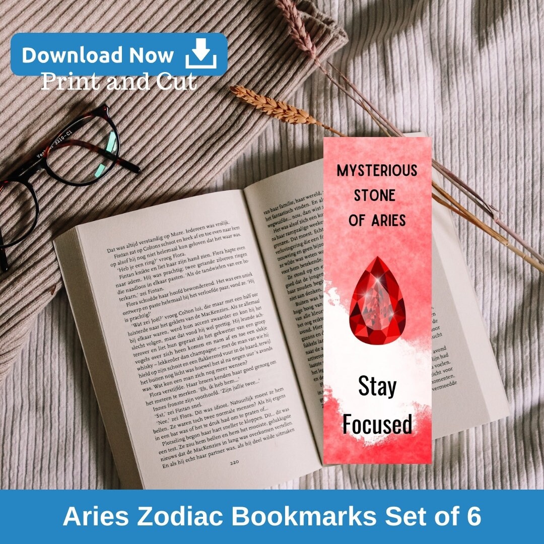 Printable Aries Zodiac Bookmarks Set of 6 Instant Download - Etsy