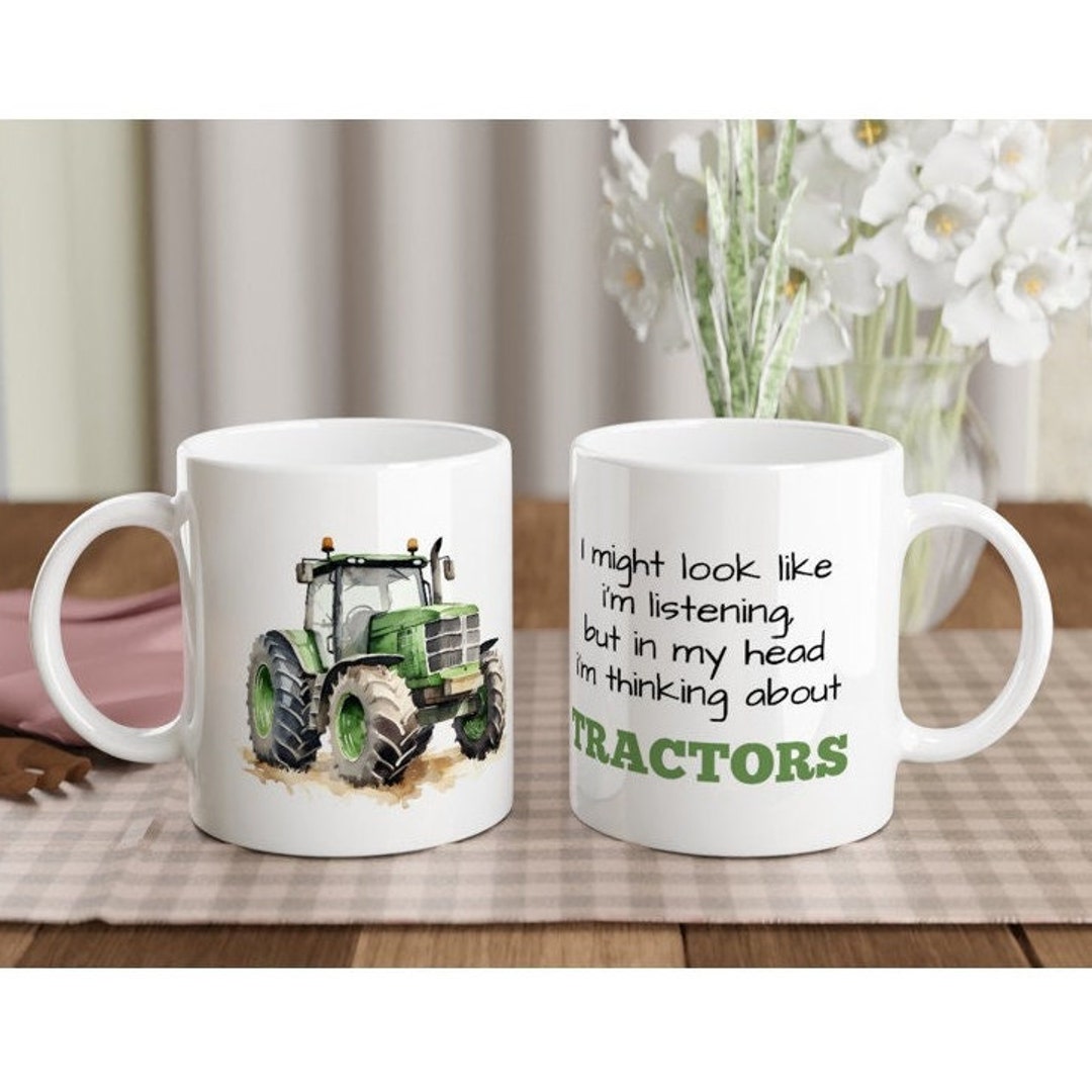 Tractor Ceramic Mug | Tractor Lovers Gift | Outdoor Farming Mug | Gift ...