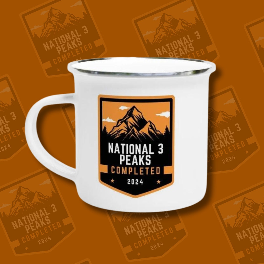 National 3 Peaks Challenge Completed Mug Ben Nevis Scafell Pike Snowdon ...