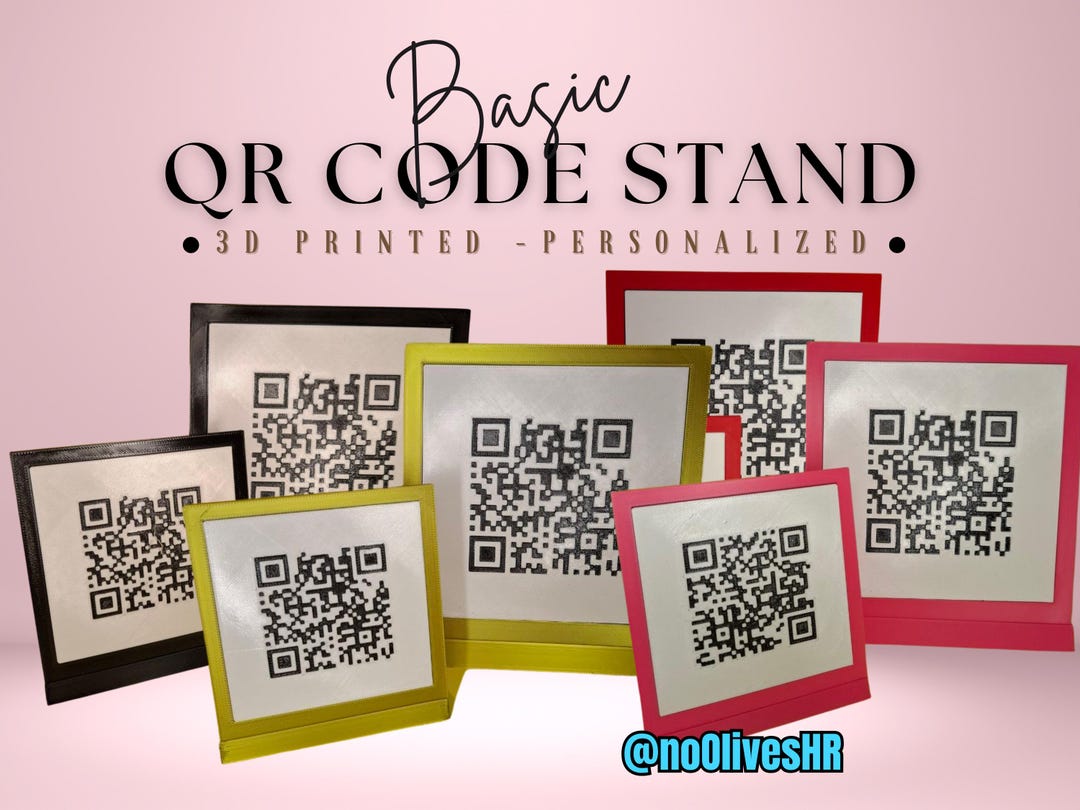 QR Code Stand Basic, Personalized 3d-printed QR Code, Business-social ...