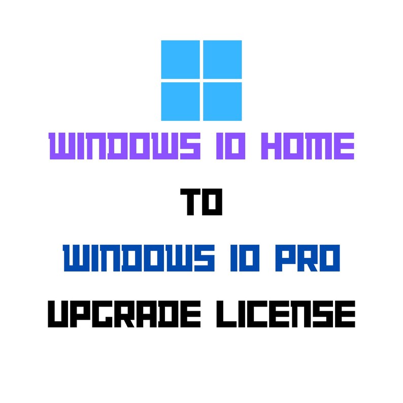 Windows 10 Home to Windows 10 Pro Upgrade Key for 1 PC Lifetime License ...