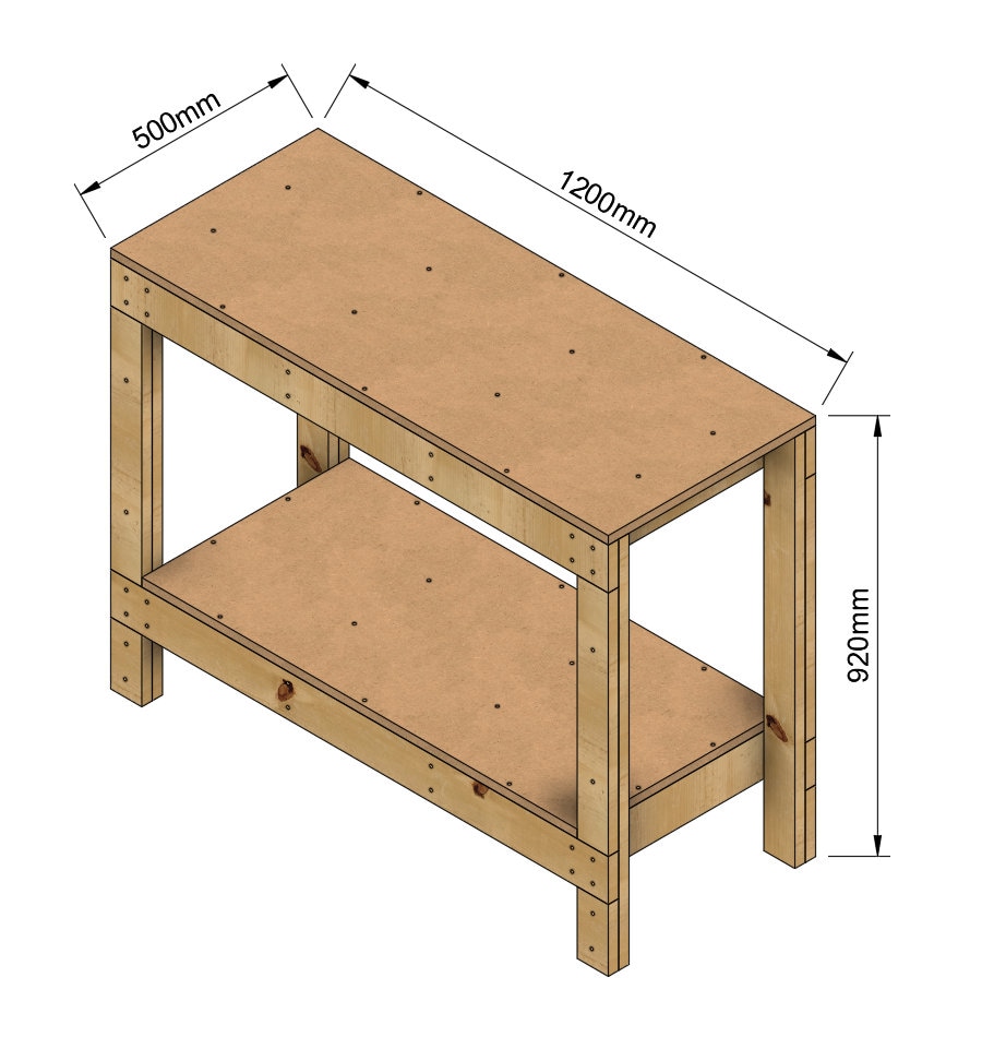 Diy Workbench Plans Etsy