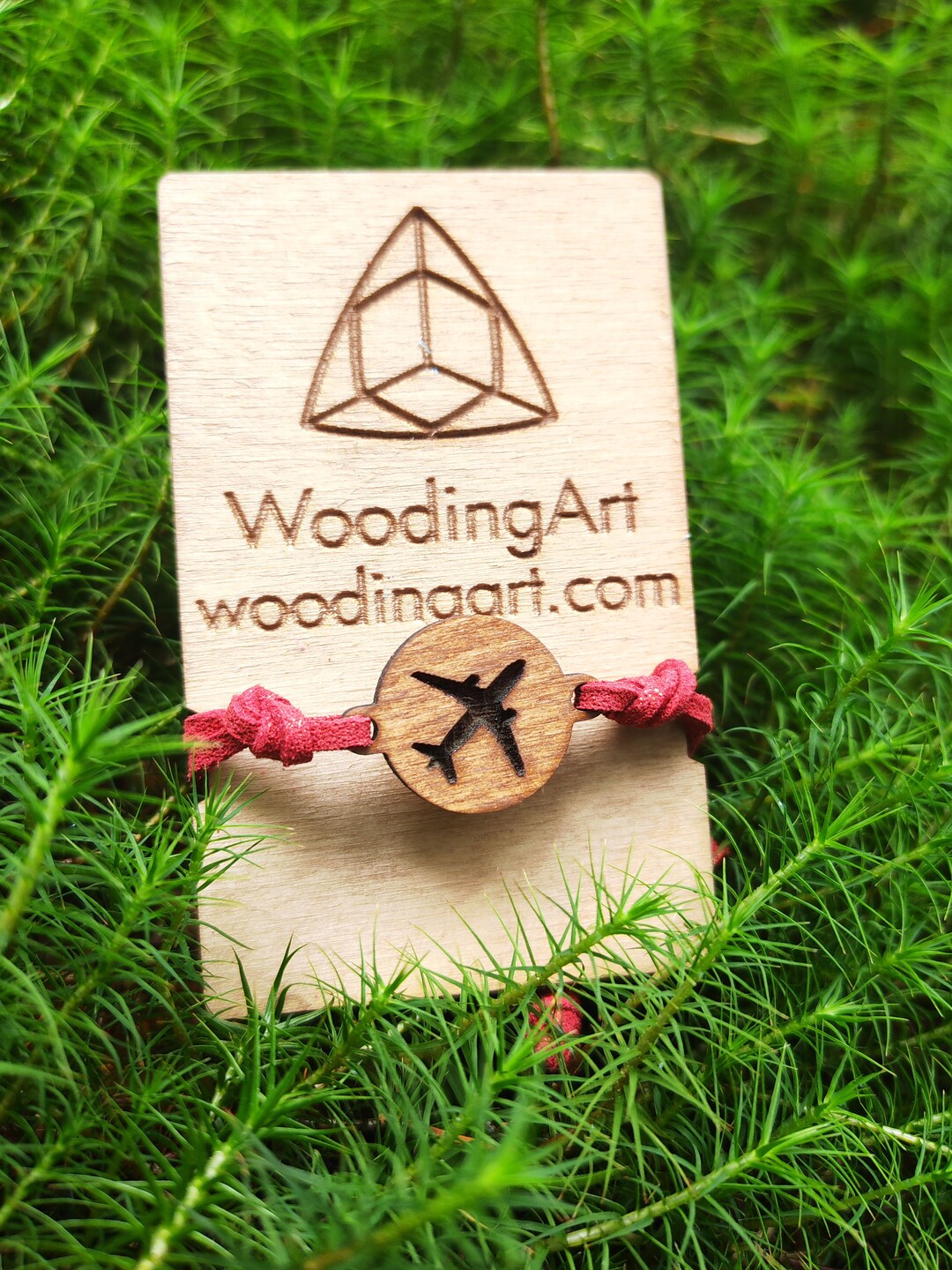 Wooden Bracelet Plane Leather and Wooden Emblem Bracelet Nature ...