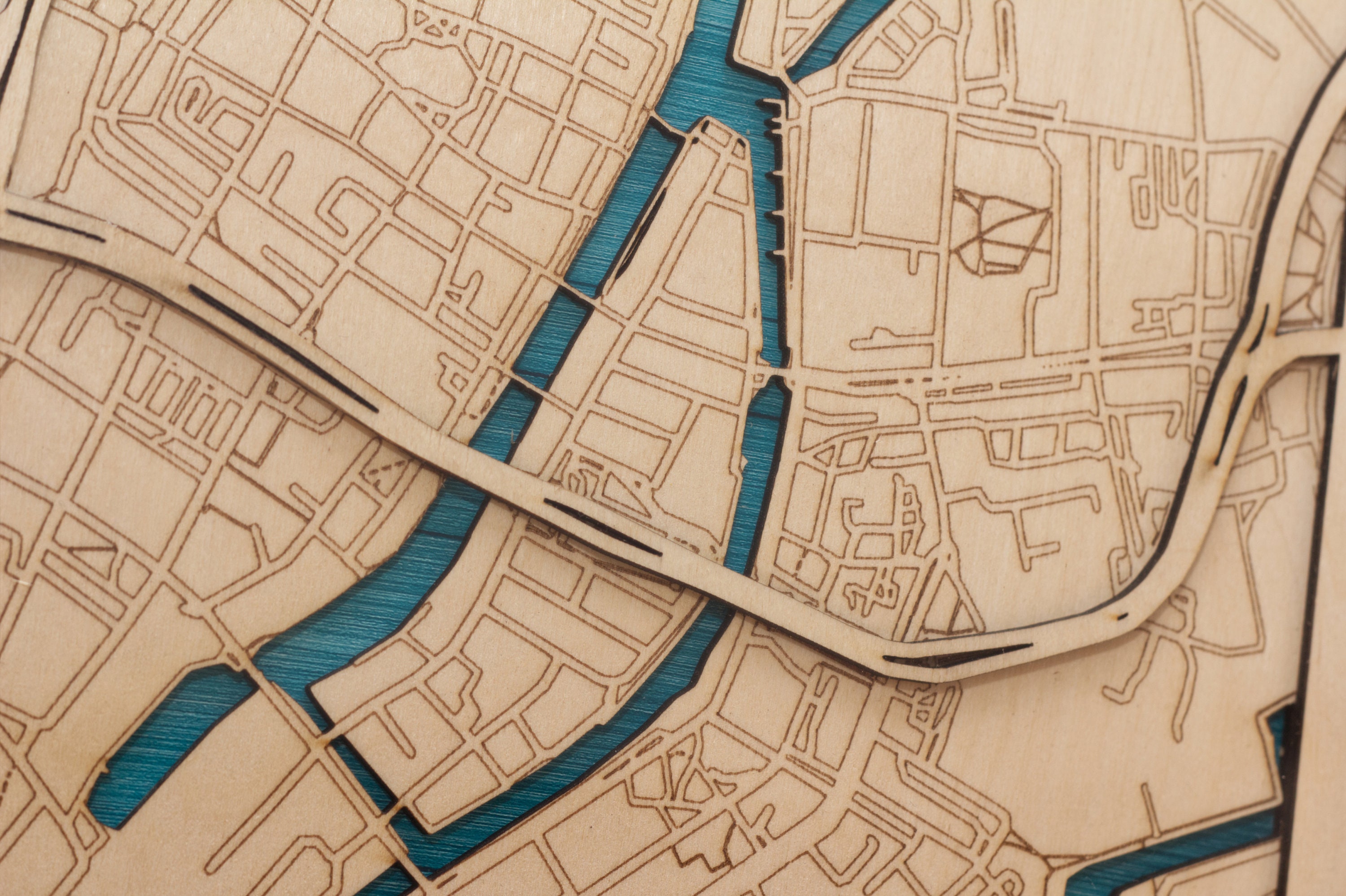 Gdańsk Wooden Map Wooden City Map Custom Made Map Framed Wooden Map ...