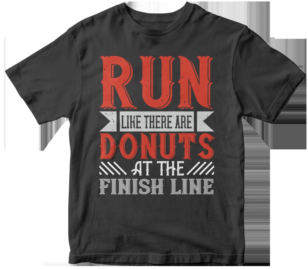 Funny Running T-shirt, Donut Motivated, Donut Lover Gift, Fitness ...