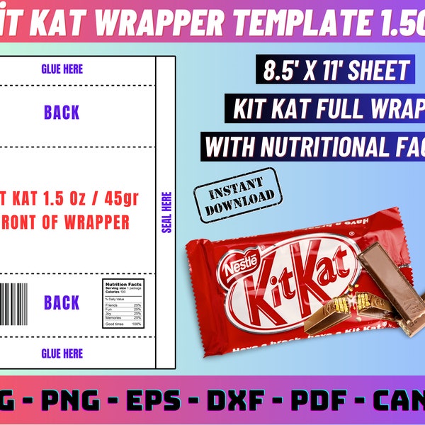 Kit Kat Wrapper Etsy
