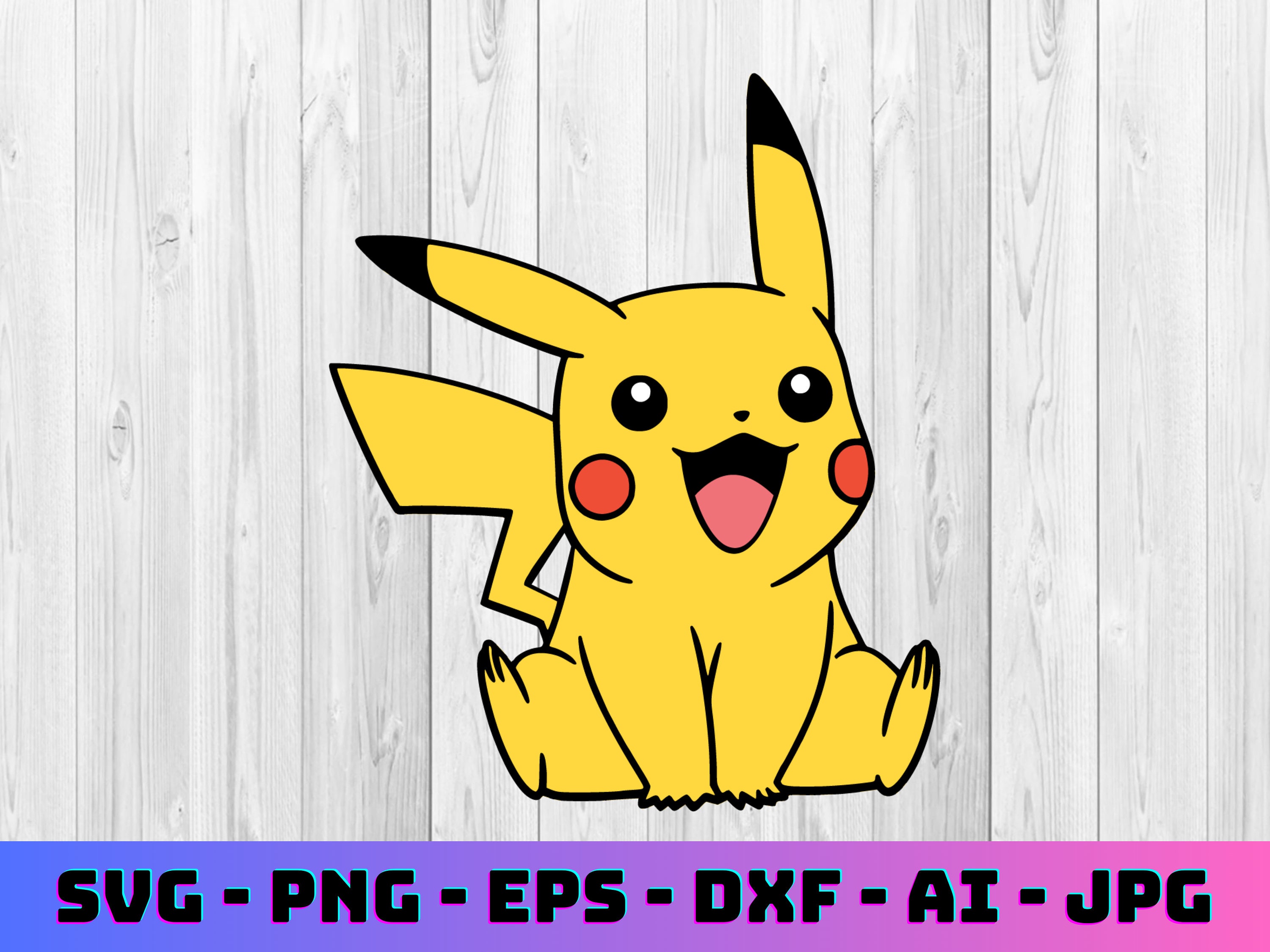 Pikachu Svg Pikachu Png Pokemon Cricut Vektor Bundle Etsy Schweiz