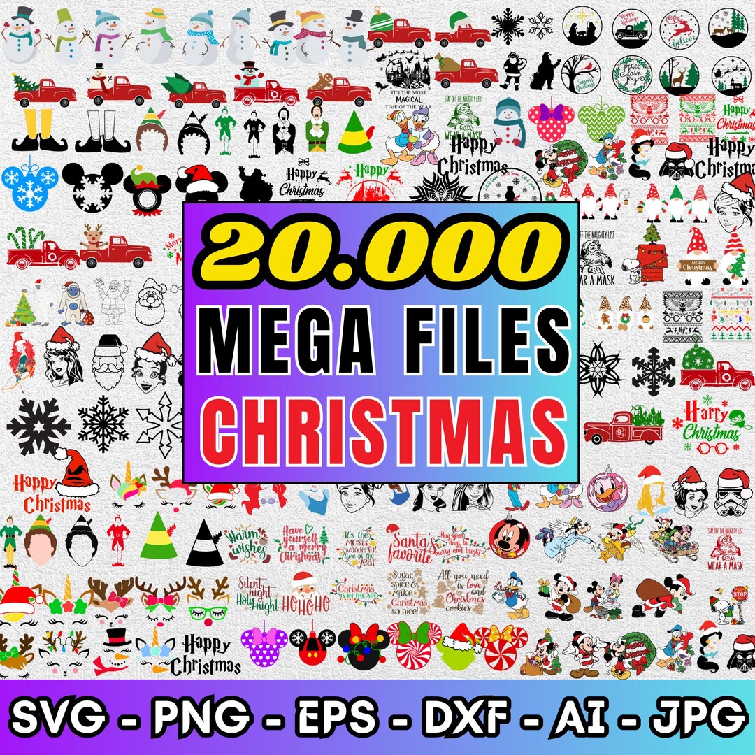 Mega Christmas Svg Bundle , Winter Svg , Santa Svg , Holiday Merry ...