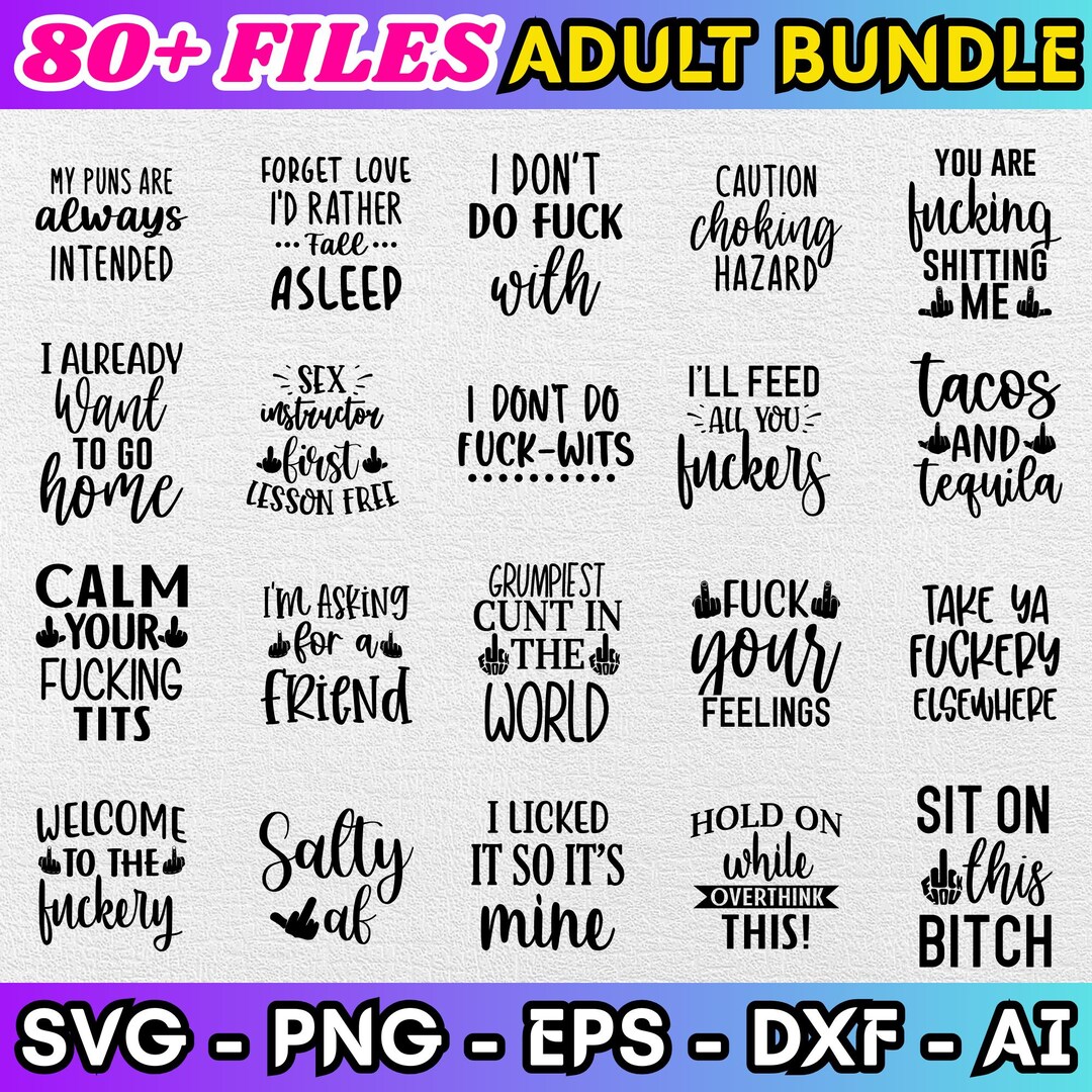 Adult Svg Bundle, Funny Adult Bundle, Funny Svg Bundle, Shirt Bundle ...
