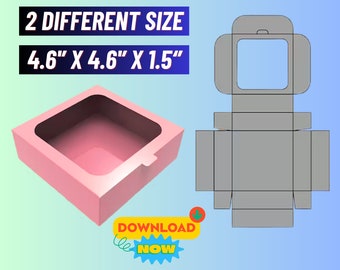 Window Box Template Svg, Gift Box Svg, Bow Box Template, Svg for Cricut ...