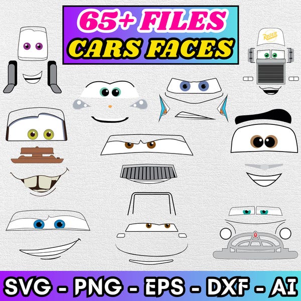 Tow Mater Eyes Svg - Etsy