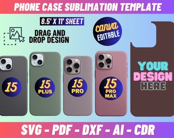 Phone Case 15 Sublimation Template, 15 Pro Phone Case, 15 Pro Max Template, 15 Plus Case ...