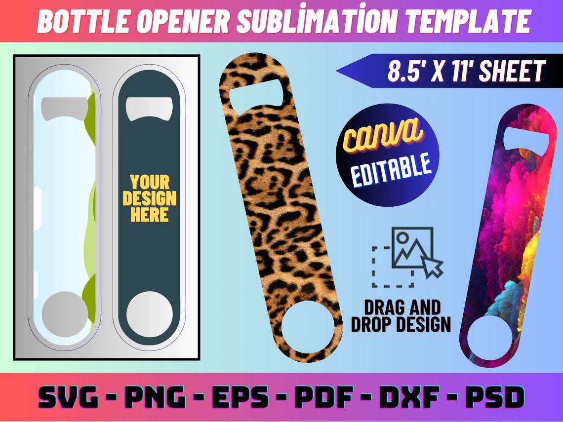 Bottle Opener Template Svg Sublimation Template Sublimation - Etsy