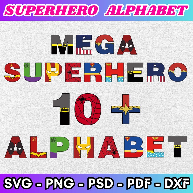 Superhero Letters - Etsy