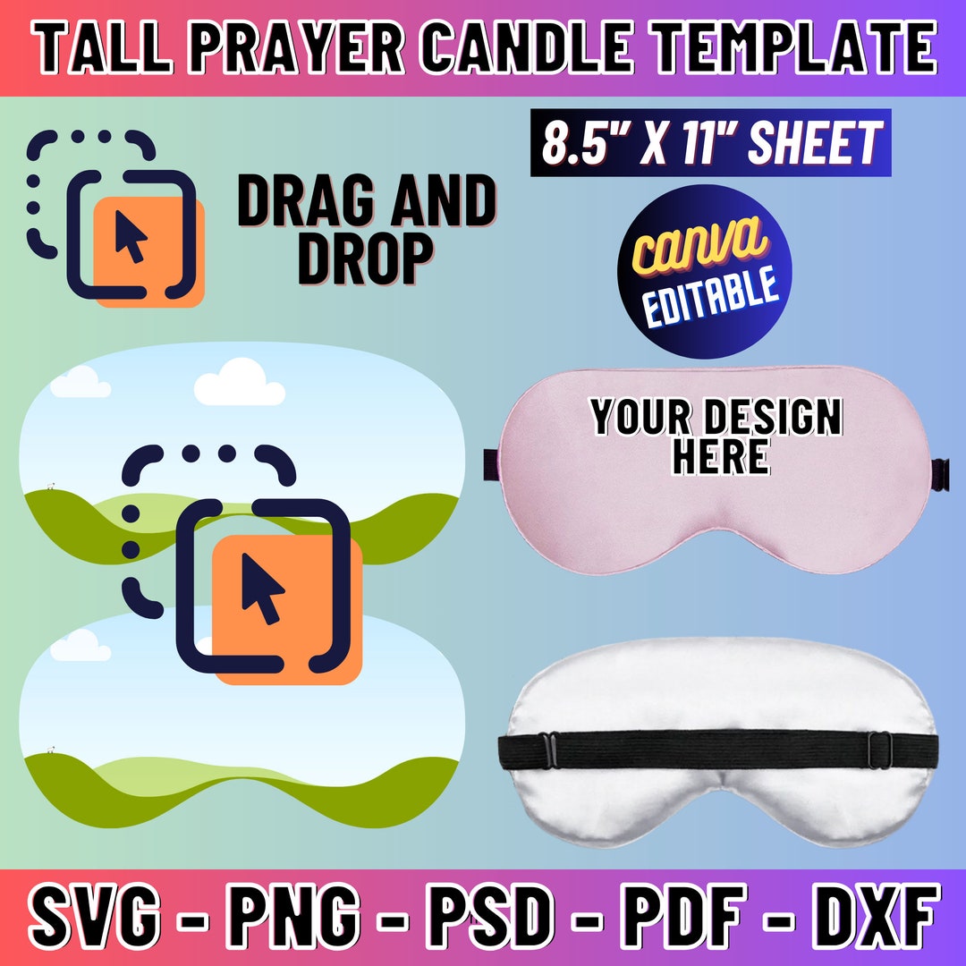 Sleeping Mask Svg, Sleep Eye Mask Template Sublimation, Customized Eye ...