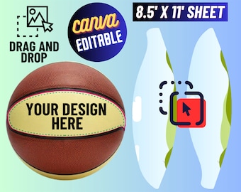 Basketball Panel Template Svg, Blank Basketball Panel Template, Canva ...