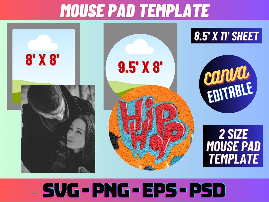 Mouse Pad Template Bundle, Mouse Pad Svg, Mouse Pad Sublimation ...