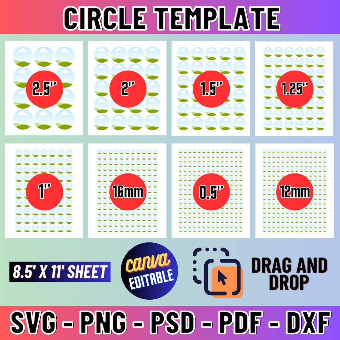Circle Template Svg, Circle Template Bundle, Blank Circle Template ...