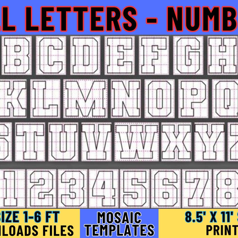 Mosaic Letters - Etsy