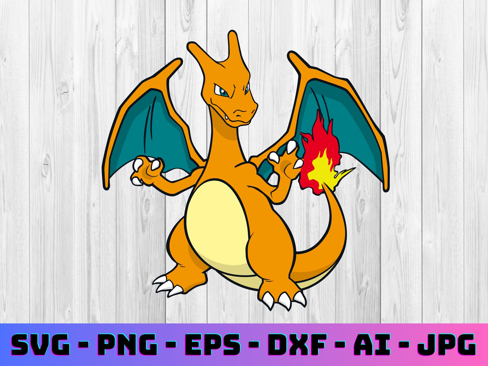 Charizard Svg Charizard Png Pokemon Cricut Vector Bundle - Etsy