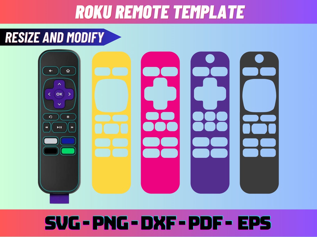 Roku Remote Template Svg, Roku Remote Skin Svg, Roku Remote Cover, Roku ...