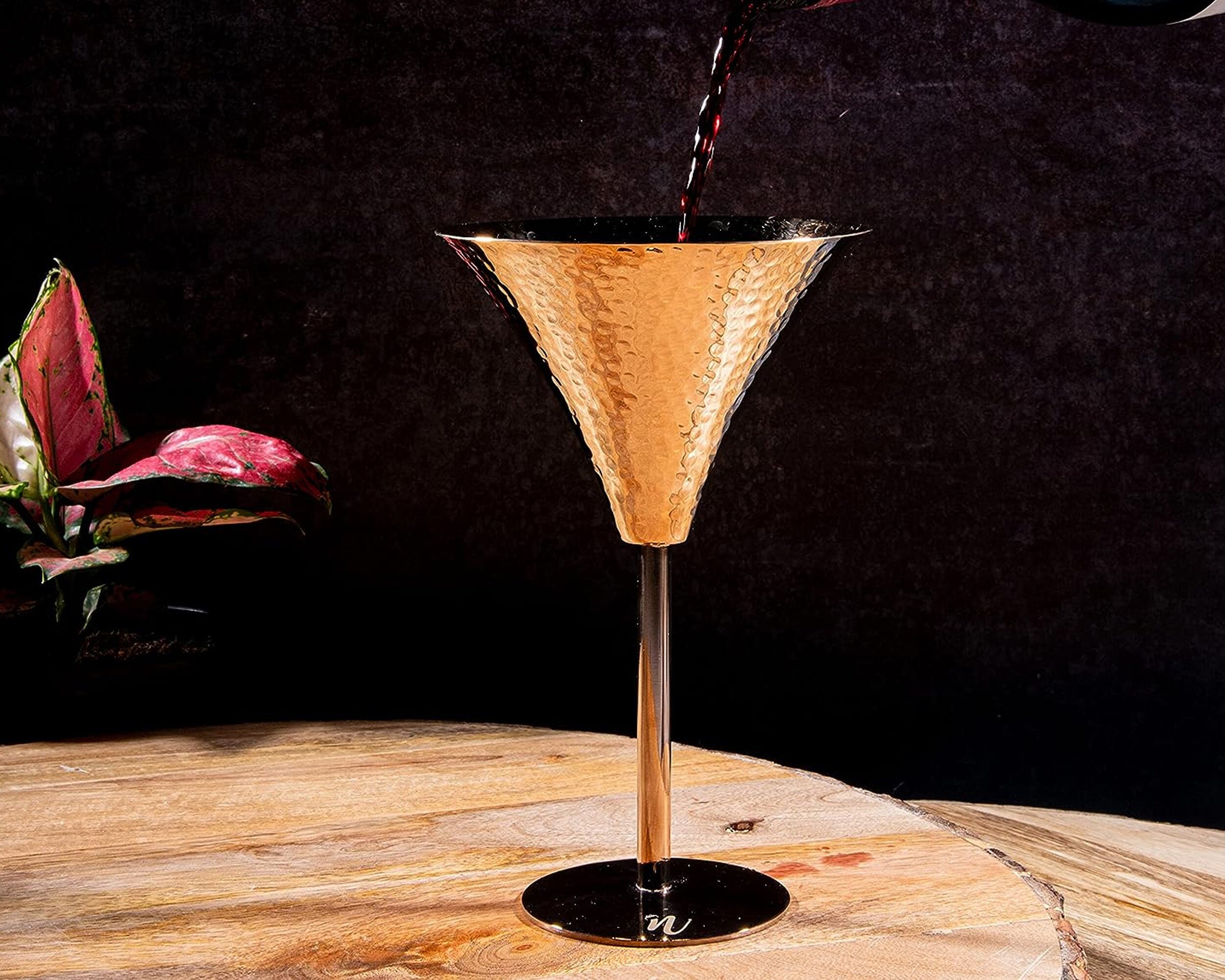 Hammered Martini Goblets Glasses, Handcrafted Martini Glasses ...